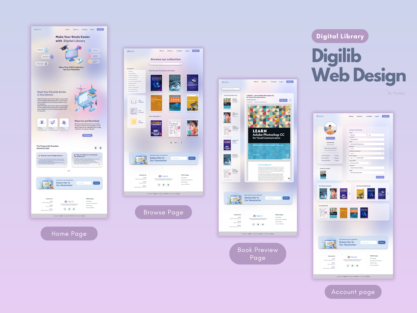 Digital Library Web Design by Neni Nur Aeni on Dribbble