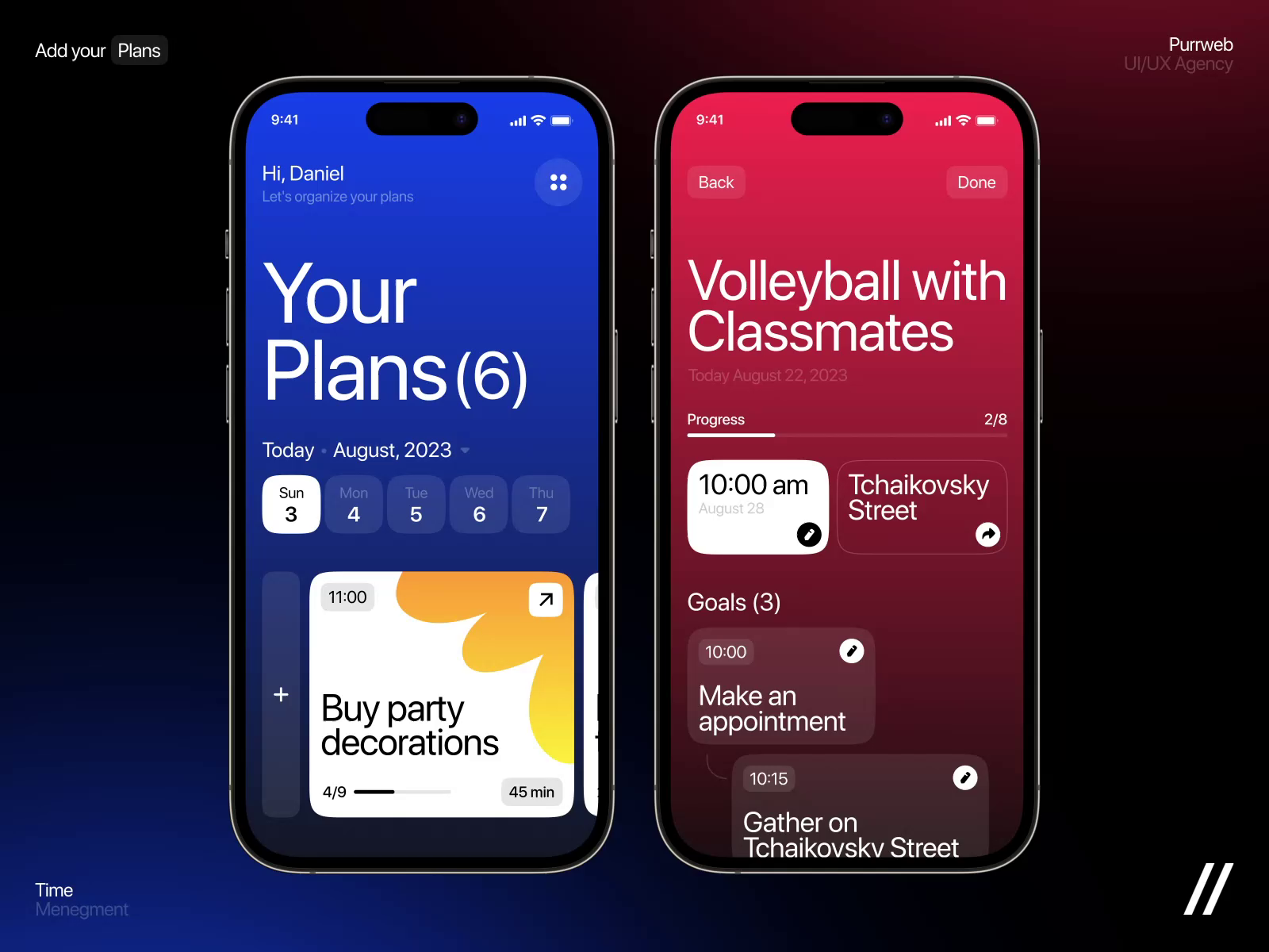 Planner Mobile IOS App by Purrweb UI/UX Agency on Dribbble