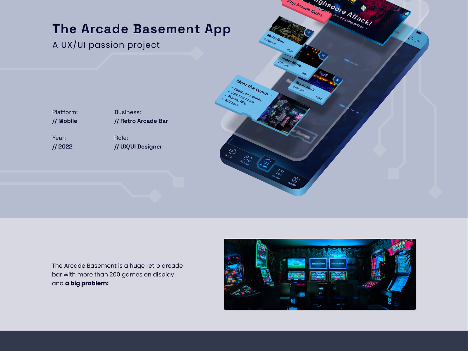 Arcade Basement App - Case Study by Rafael Tonani on Dribbble