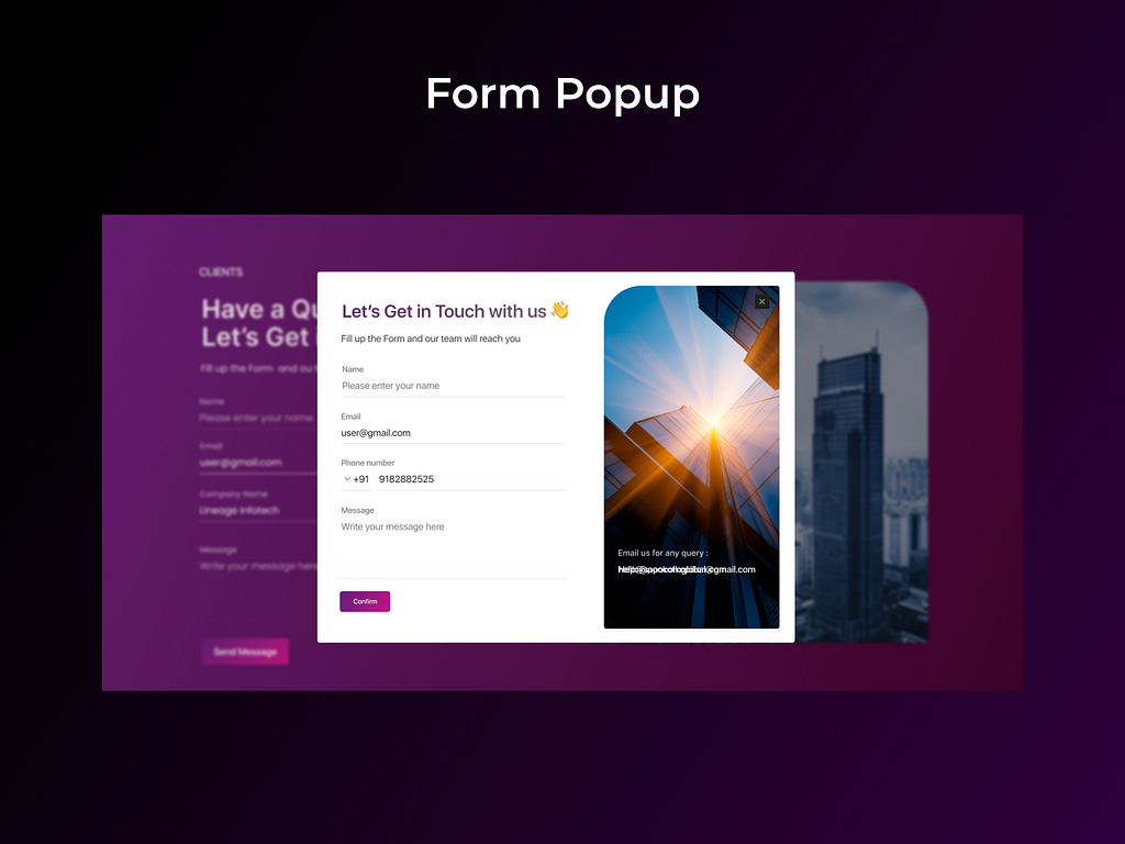 Get In Touch Form Design by Sushant Jadhav on Dribbble