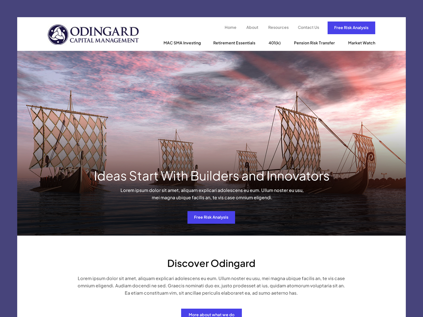 Odingard Capital Management // Web Design by Hire Jordan Smith on Dribbble