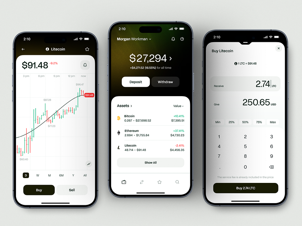 Cloud Wallet — Crypto Trading App by Conceptzilla on Dribbble