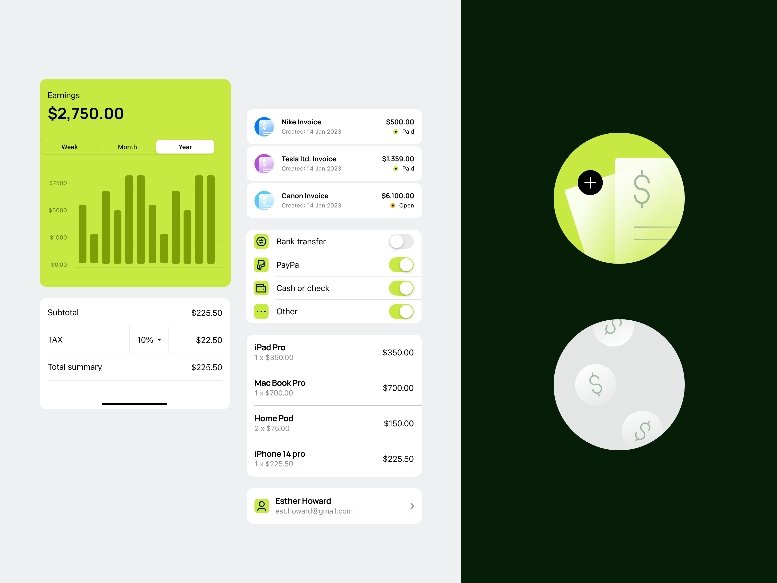 InvoiceMaker - Mobile App Design by Artem Kovalenko for Glow - UI/UX Design Agency on Dribbble