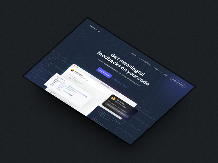 Feedback page for code by Prashant kumar on Dribbble