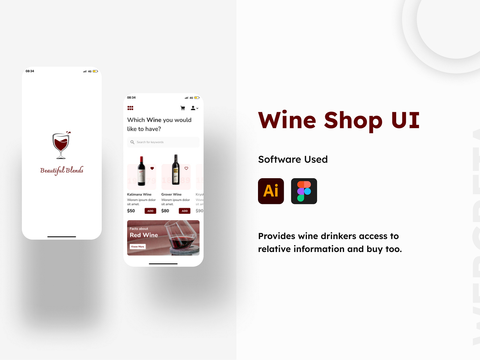 Beautiful Blends - App Mockup UI by Webcreta Technologies on Dribbble