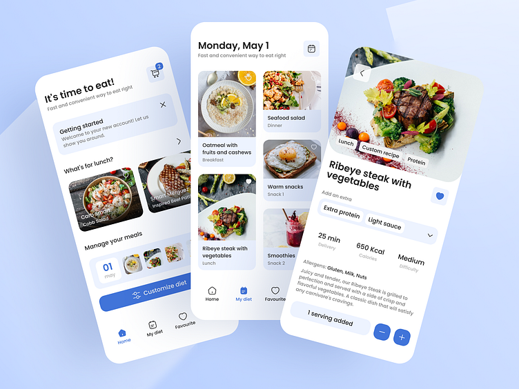 Meal planning app with delivery — Mobile App by Natalia Sappinen on ...