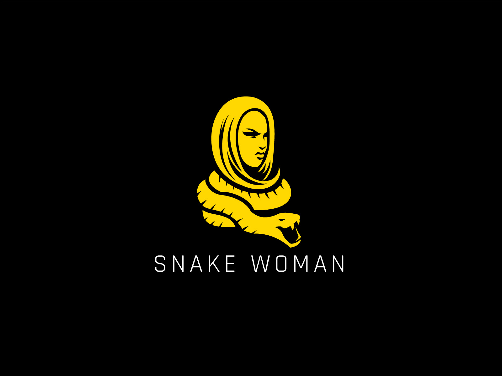 Snake Woman Logo by HUSSNAIN GRAPHICS on Dribbble