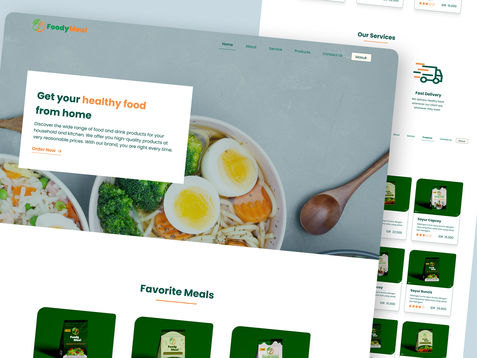 FoodyMeal - Healthy Food Website UI by Dragonfly378 on Dribbble