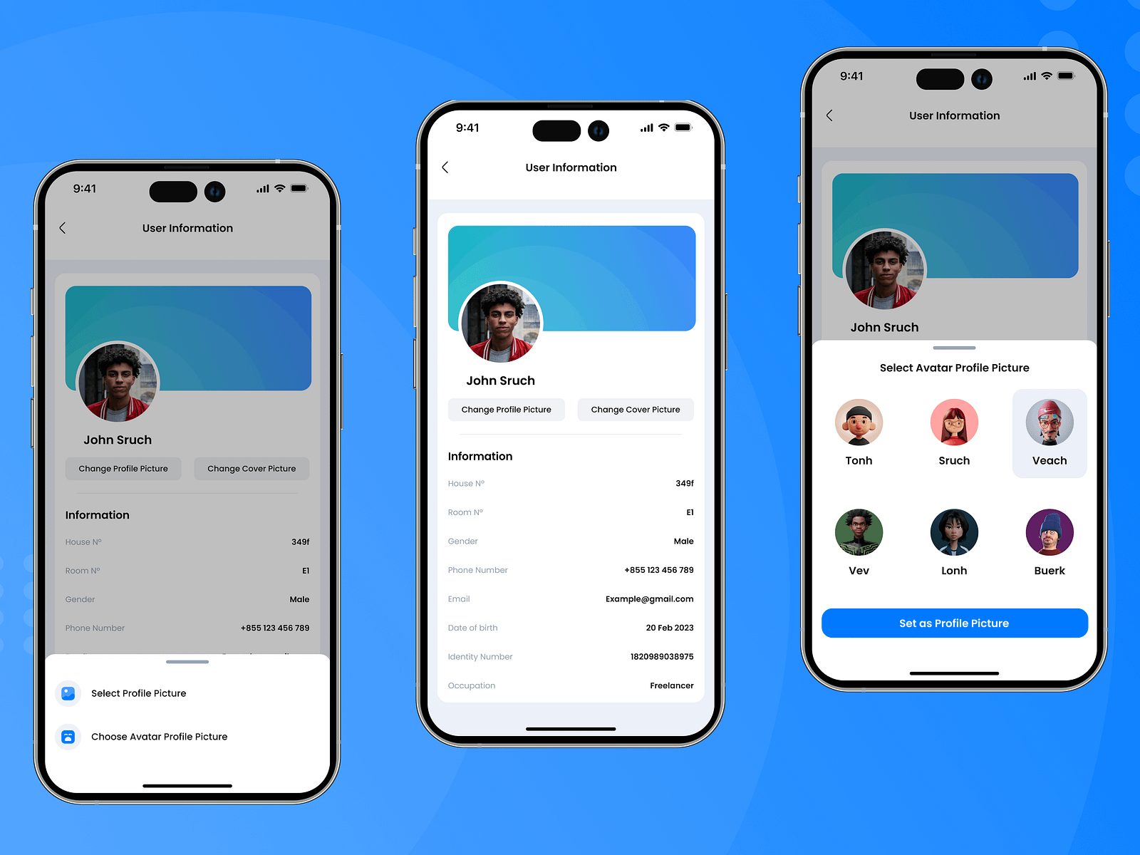 PTESJUL Application-User Profile UI Design by Lay Sengly on Dribbble