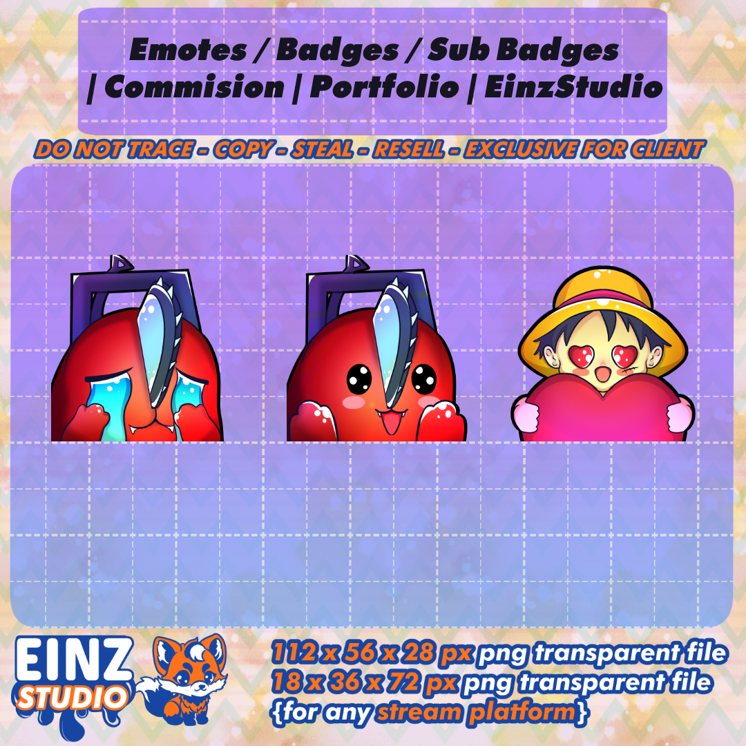 Twitch Emotes | Commision | Portfolio by Einz Studio on Dribbble