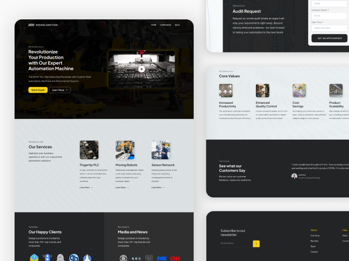 Automations Machine Landing Page by Dzul on Dribbble Automations Machine Landing Page by Dzul on Dribbble
