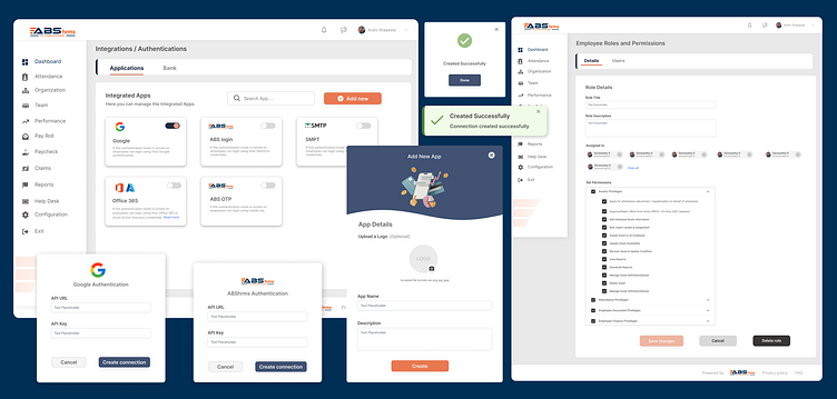 HRMS Software_Web Design_Emp, Manager, Admin(settings) view by ...