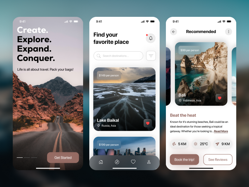 Travel App UI Design by Lakshay Nagpal on Dribbble