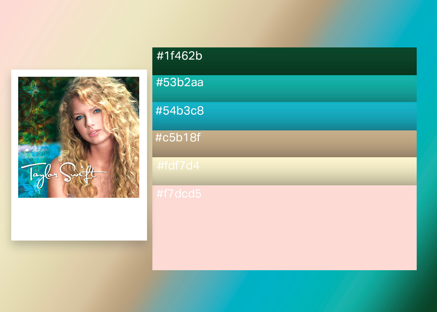 Taylor Swift Album Cover Color Pallet by Amanda Marie on Dribbble