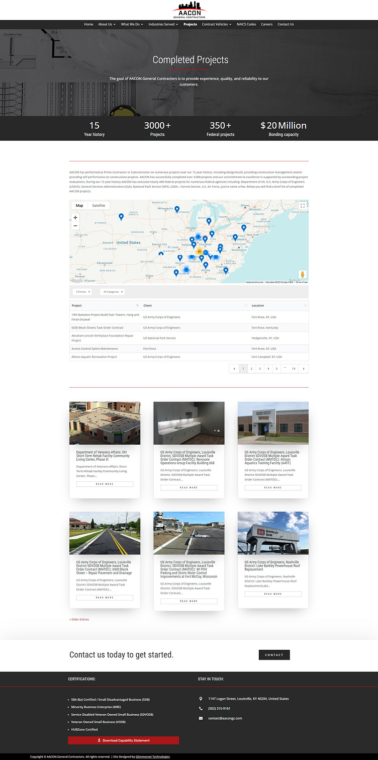 AACON General Contractors by Glimmernet Technologies on Dribbble