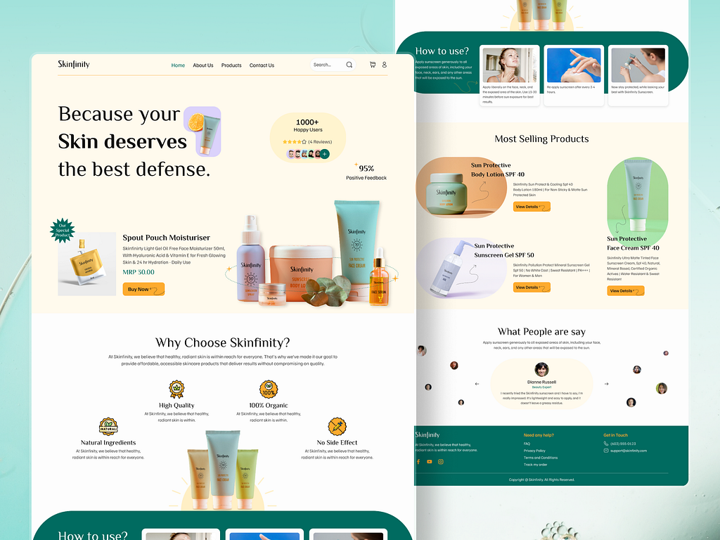 Beauty Product Web Site Design: Landing Page by Codeflash Infotech on Dribbble