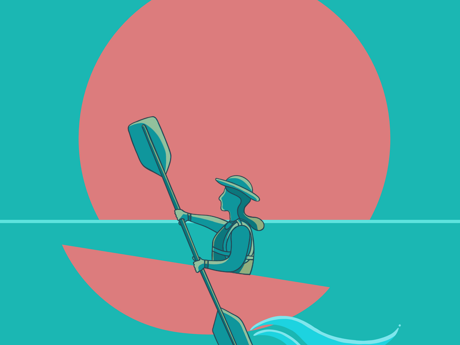 Paddling in the Sun by Michelle Roe on Dribbble