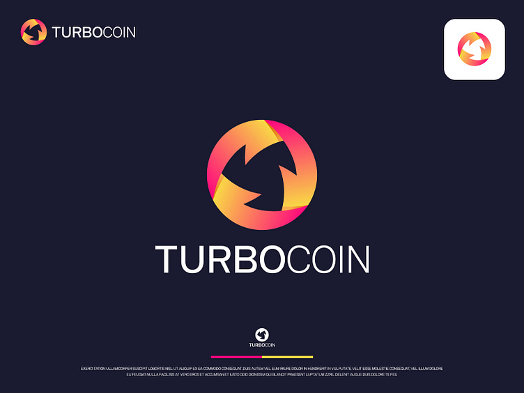Turbocoin logo / Modern cryptocurrency logo, brand identity by Md ...