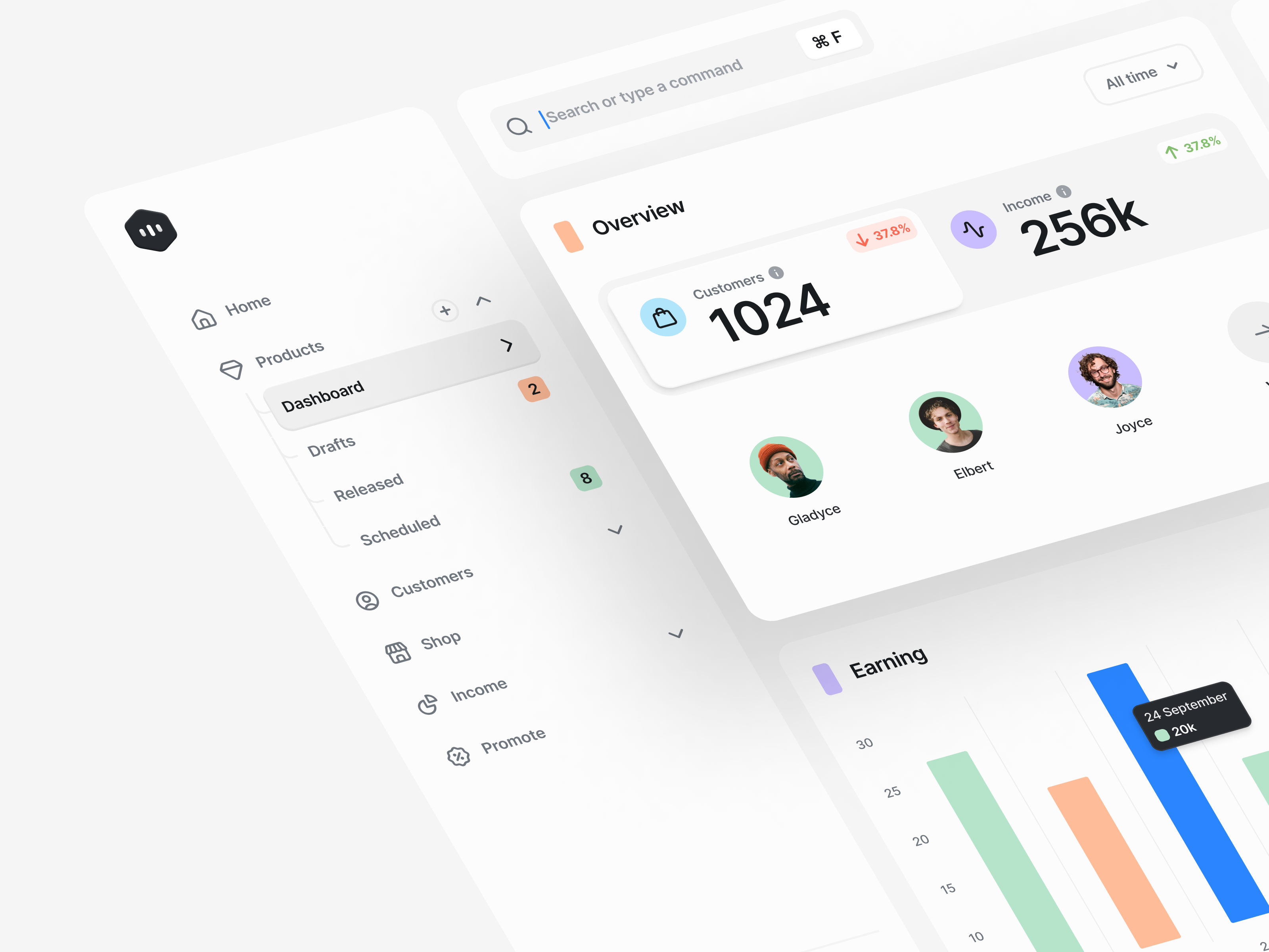 Core Dashboard Builder - Components by Tran Mau Tri Tam for UI8 on Dribbble