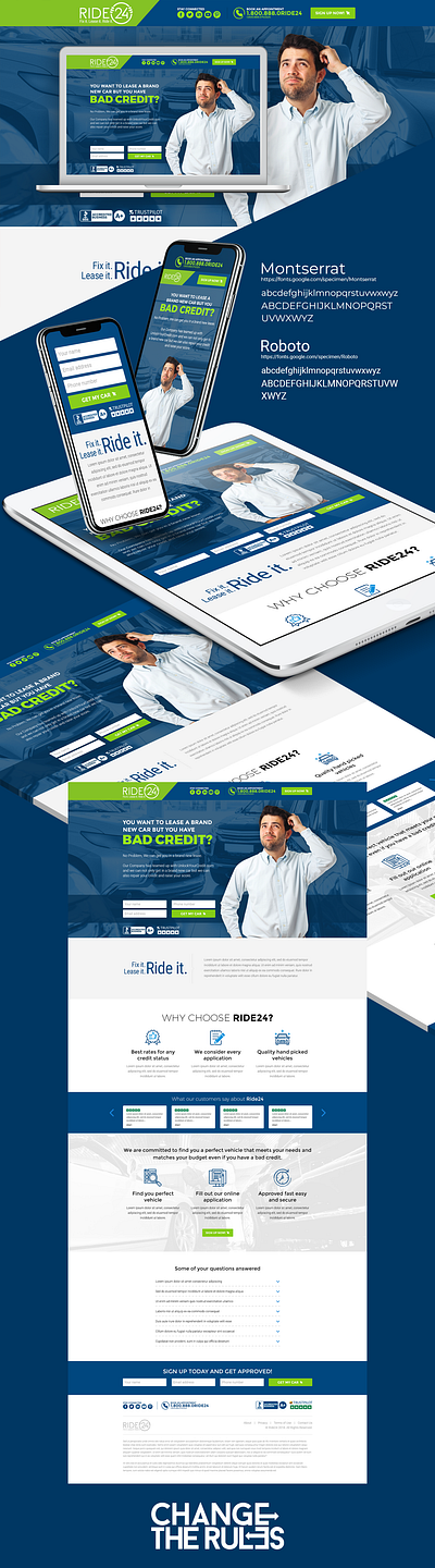 Responsive landing page design using Bootstrap Grid System by Change ...
