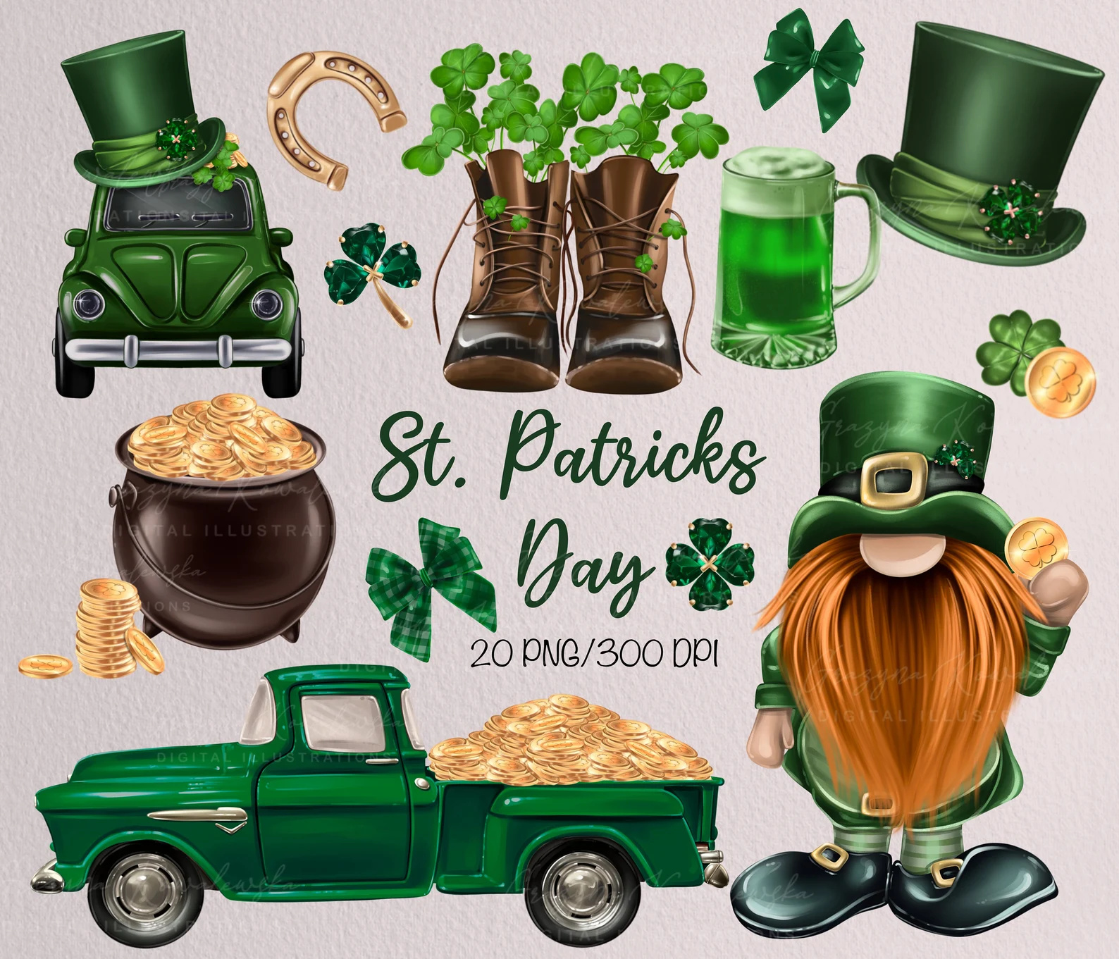 St. Patrick’s Day clipart by Hrazhyna Kavaleuskaya on Dribbble
