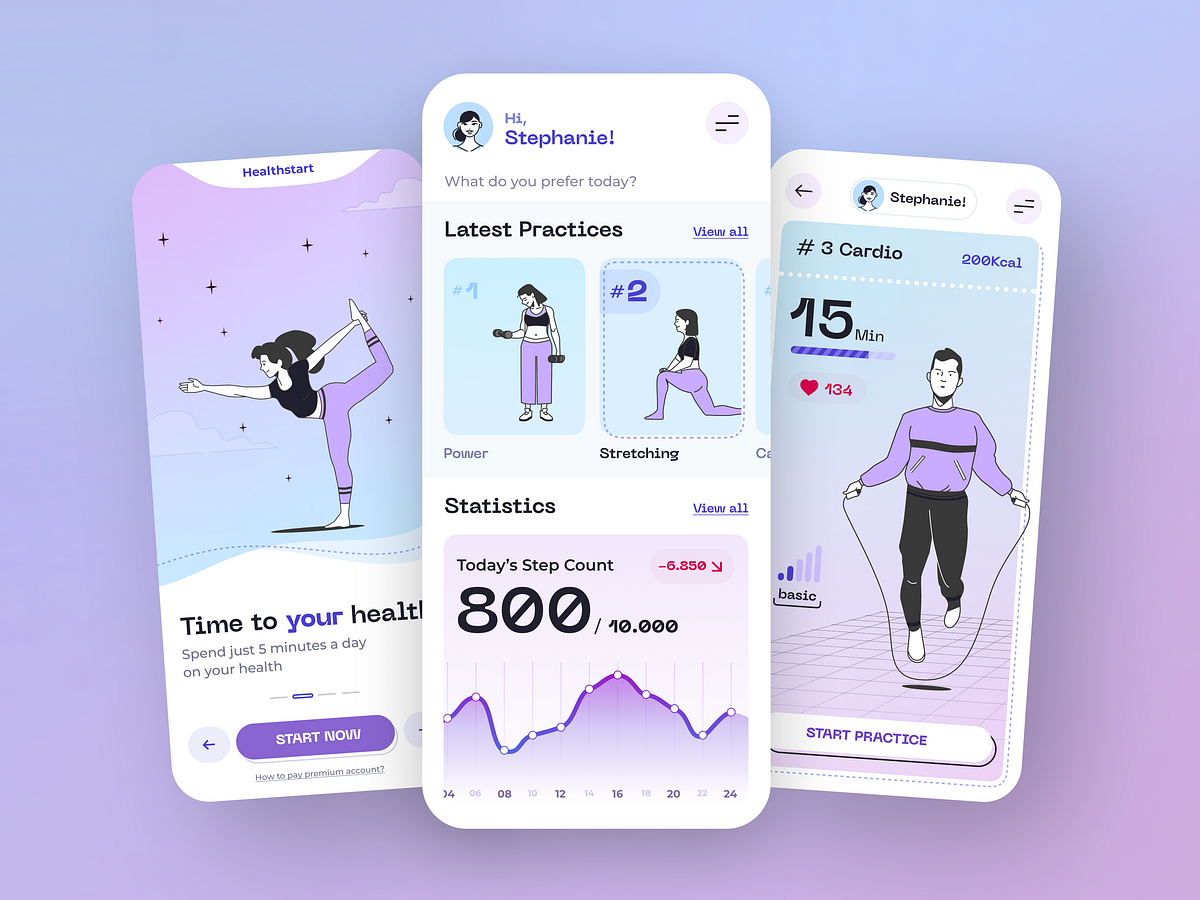 Health App designs, themes, templates and downloadable graphic elements ...