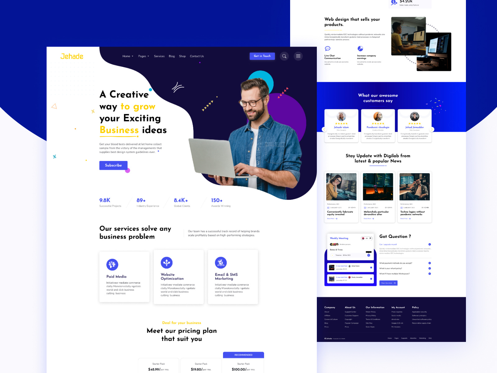 Digital Marketing Landing page Design by MD Jehad UI UX on Dribbble