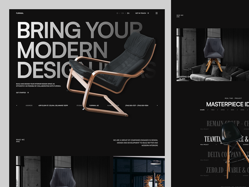 KOORSI - Furniture Landing Page by Aryo Pamungkas for SLAB Design ...