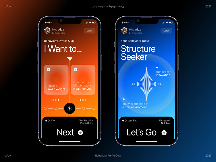Profile Quize by Alex on Dribbble