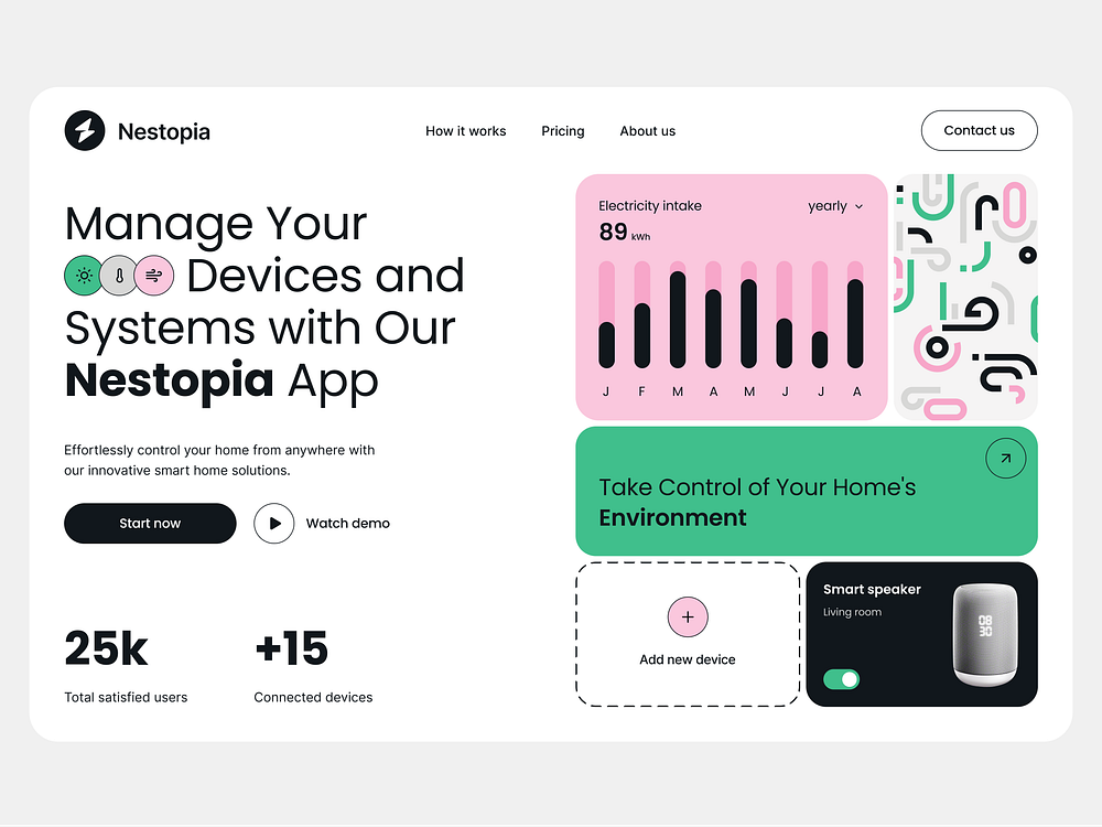 Smart House UI by Bogdan Falin for QClay on Dribbble