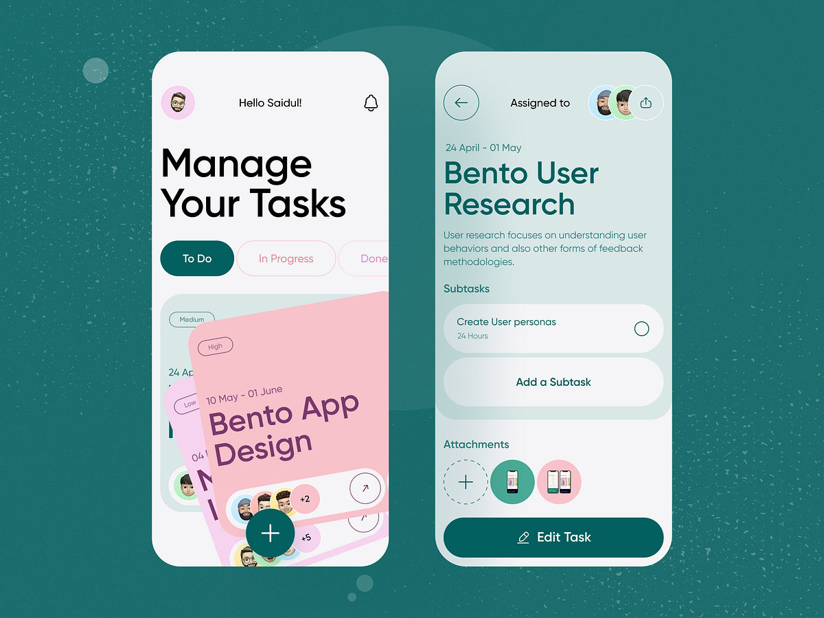 Project Management App Design by Saidul Islam on Dribbble