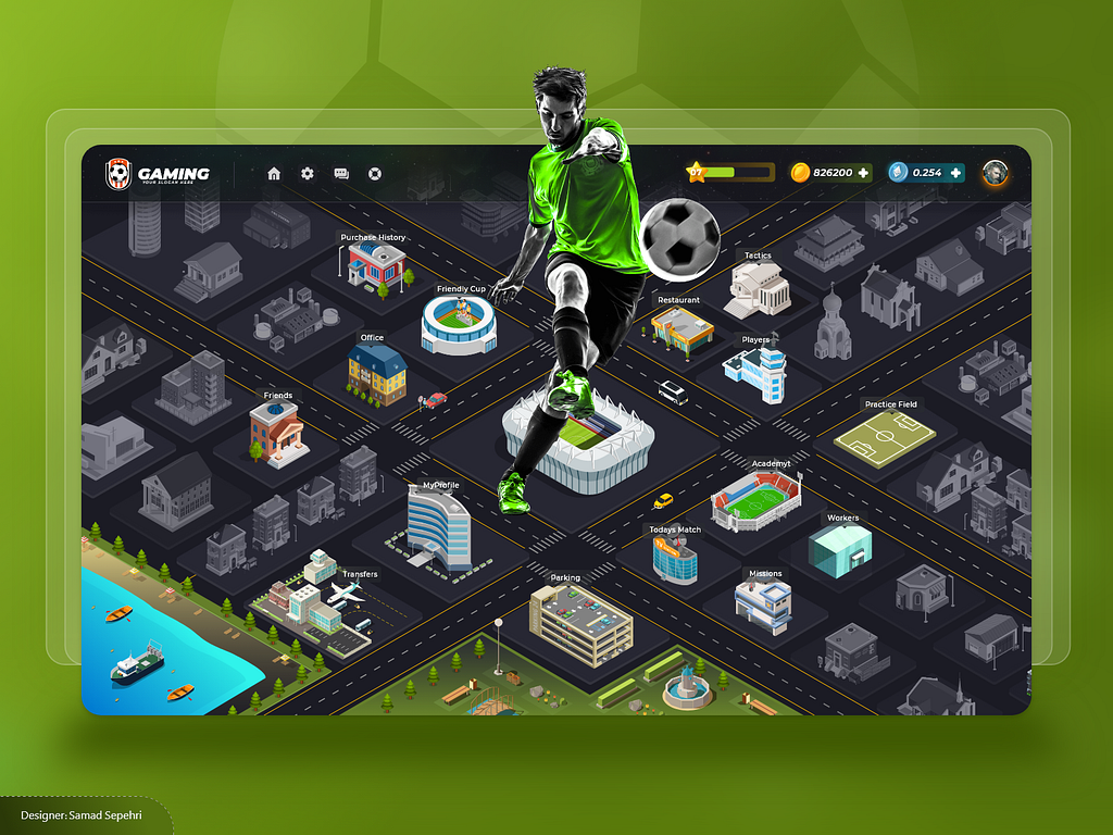 Football management game Ui/Ux by Samad Sepehri on Dribbble