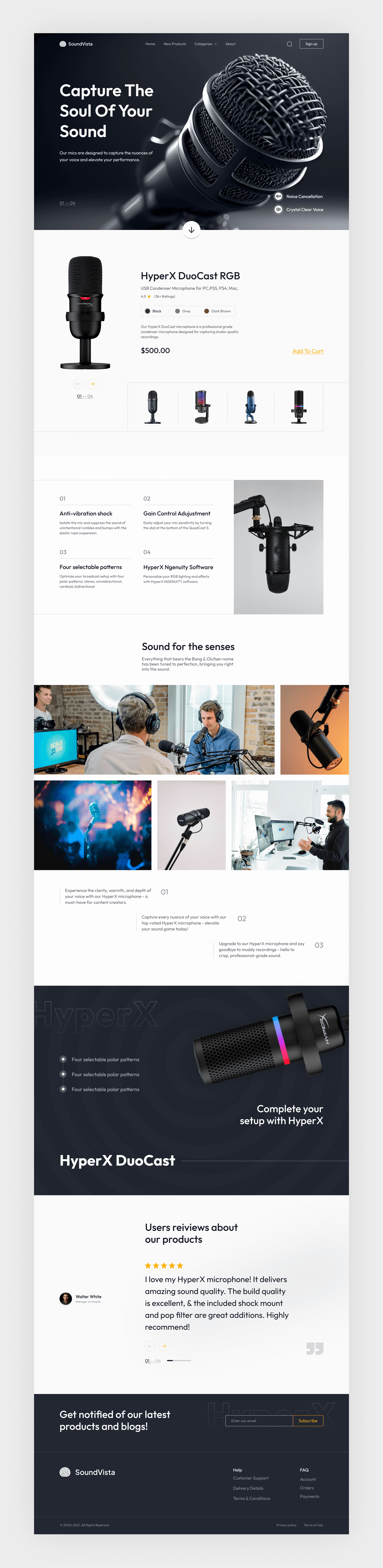 Sound Vista - Website Landing Page by Khuram for The Small Square on ...
