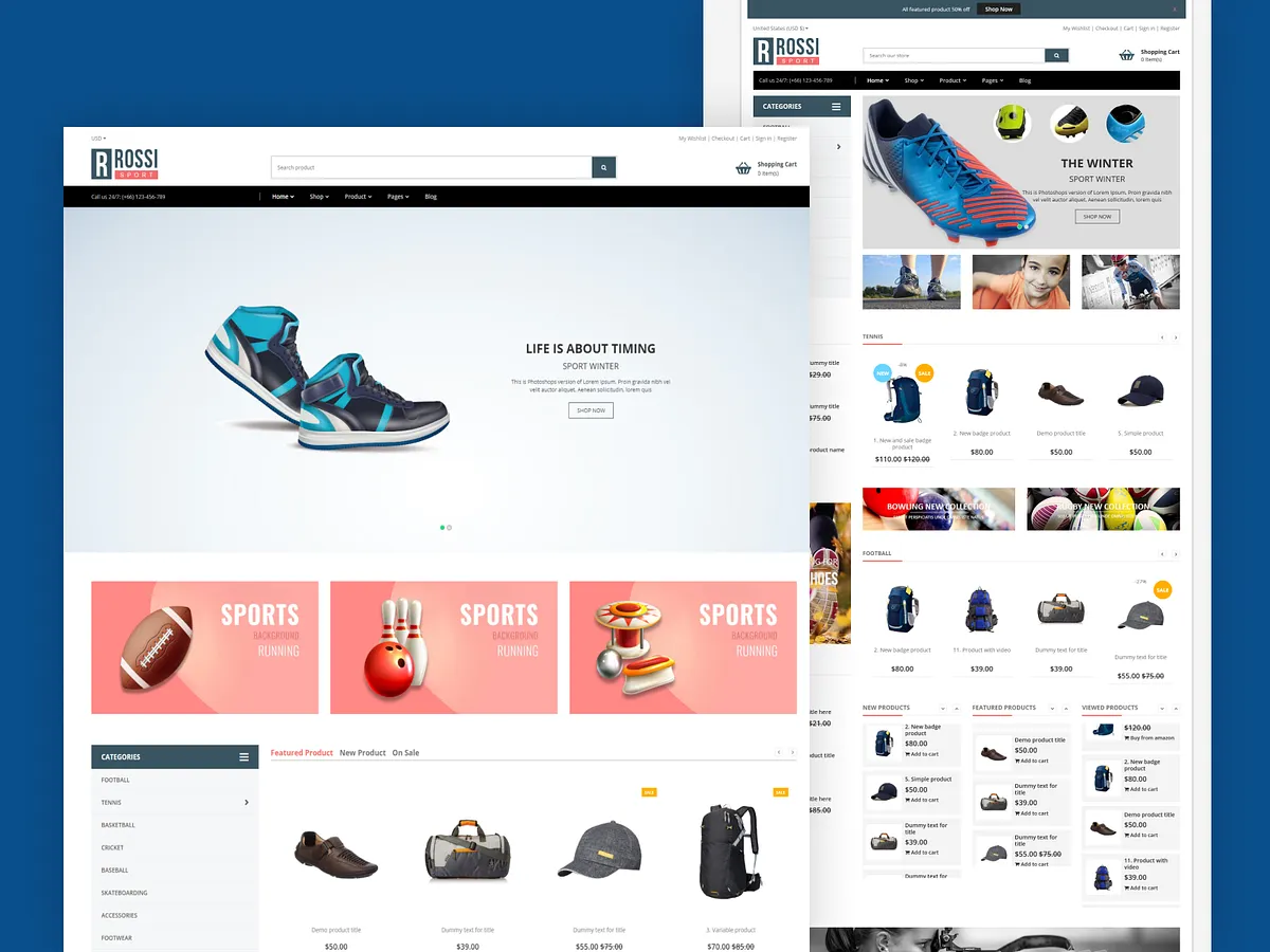 Sports Store designs, themes, templates and downloadable graphic ...