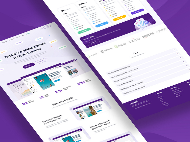 Quizell SaaS Website by Obvious Studio on Dribbble