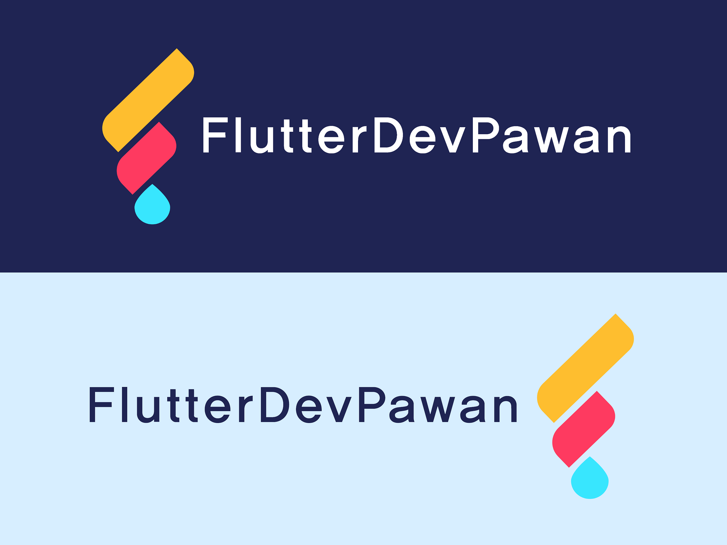 Logo Design For Flutter Developer by Pawan Bhayde on Dribbble