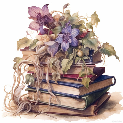 Floral Books designs, themes, templates and downloadable graphic ...