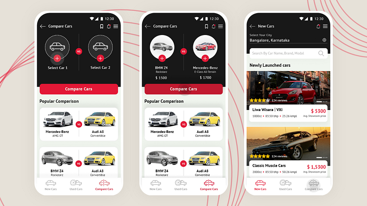 Car Comparison App Design - New and used card details by Nidhi ...