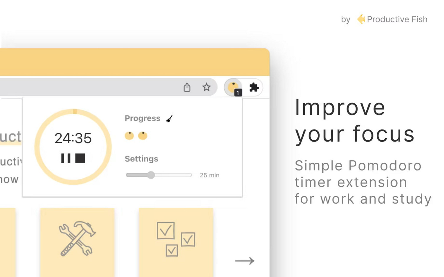 Yellow Tomato — Simple Pomodoro Timer by Productive Fish on Dribbble