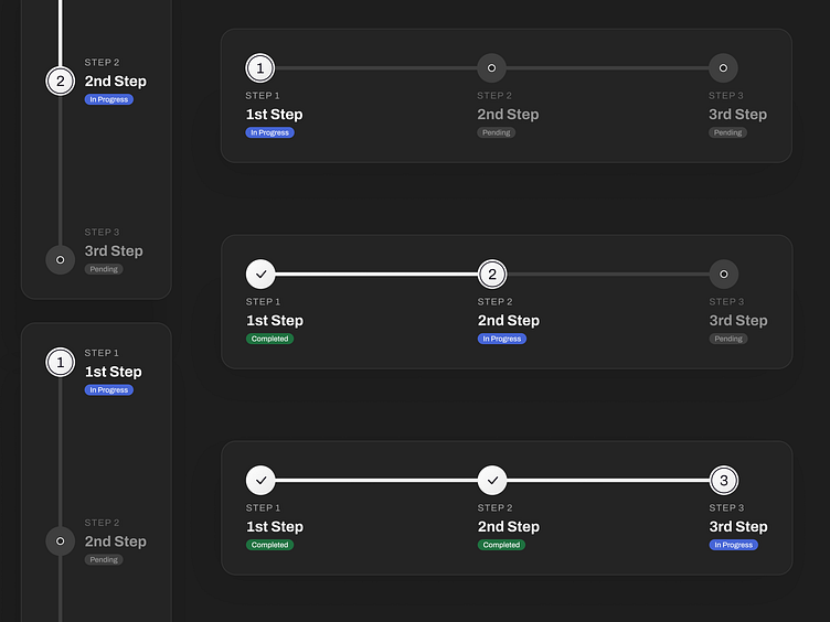 Stepper Components (Step by Step) by Katrin Braga on Dribbble