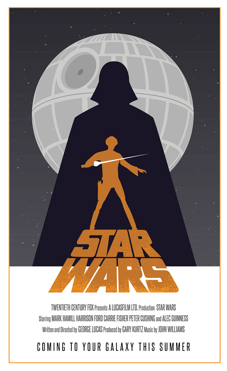 Star Wars Retro-Inspired Poster by Rich Lunghino on Dribbble