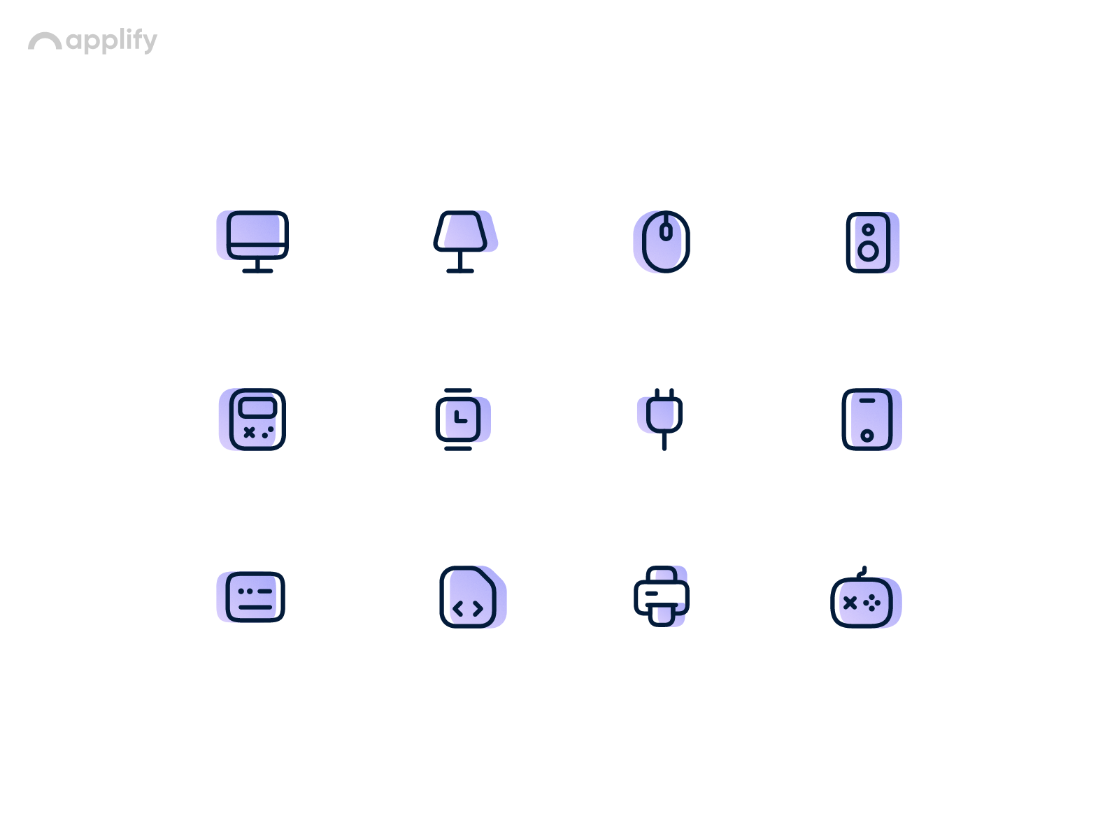 Iconography - Icons Design Work, Icon Set of Electronic Devices by ...