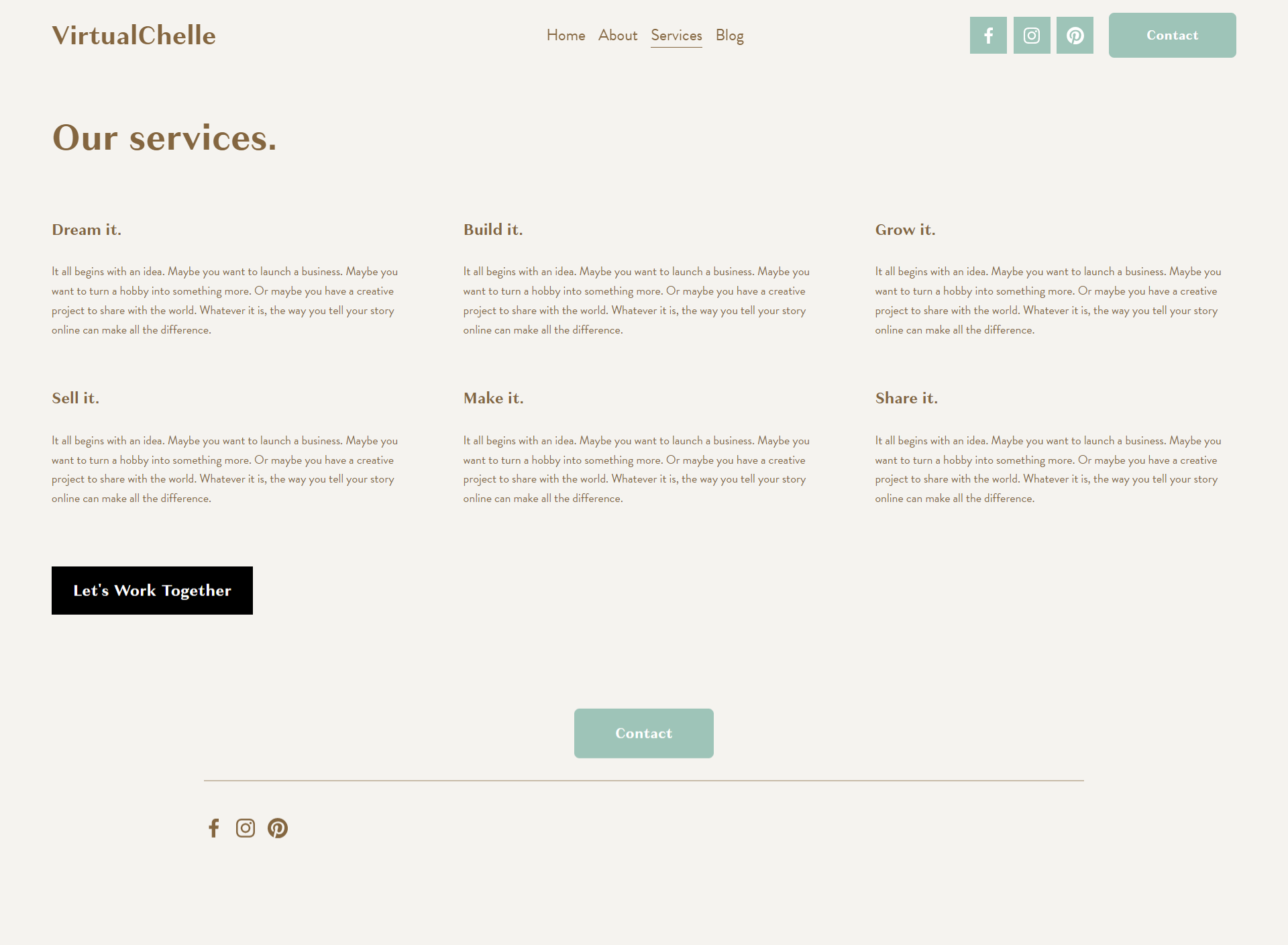 Virtual Assistant Website Template by Miriam Charles on Dribbble