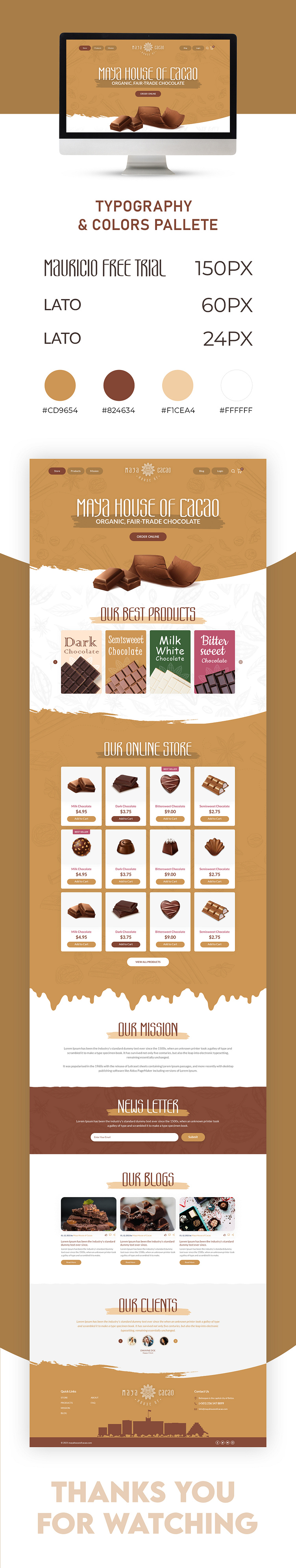 Chocolate company website design by Rizwan Ahmed on Dribbble