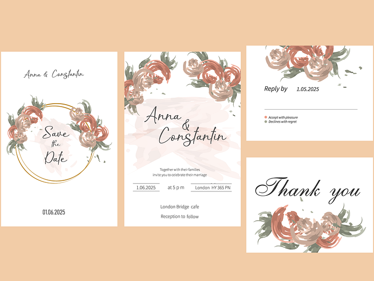 Wedding Invitation By Ann Maliga On Dribbble