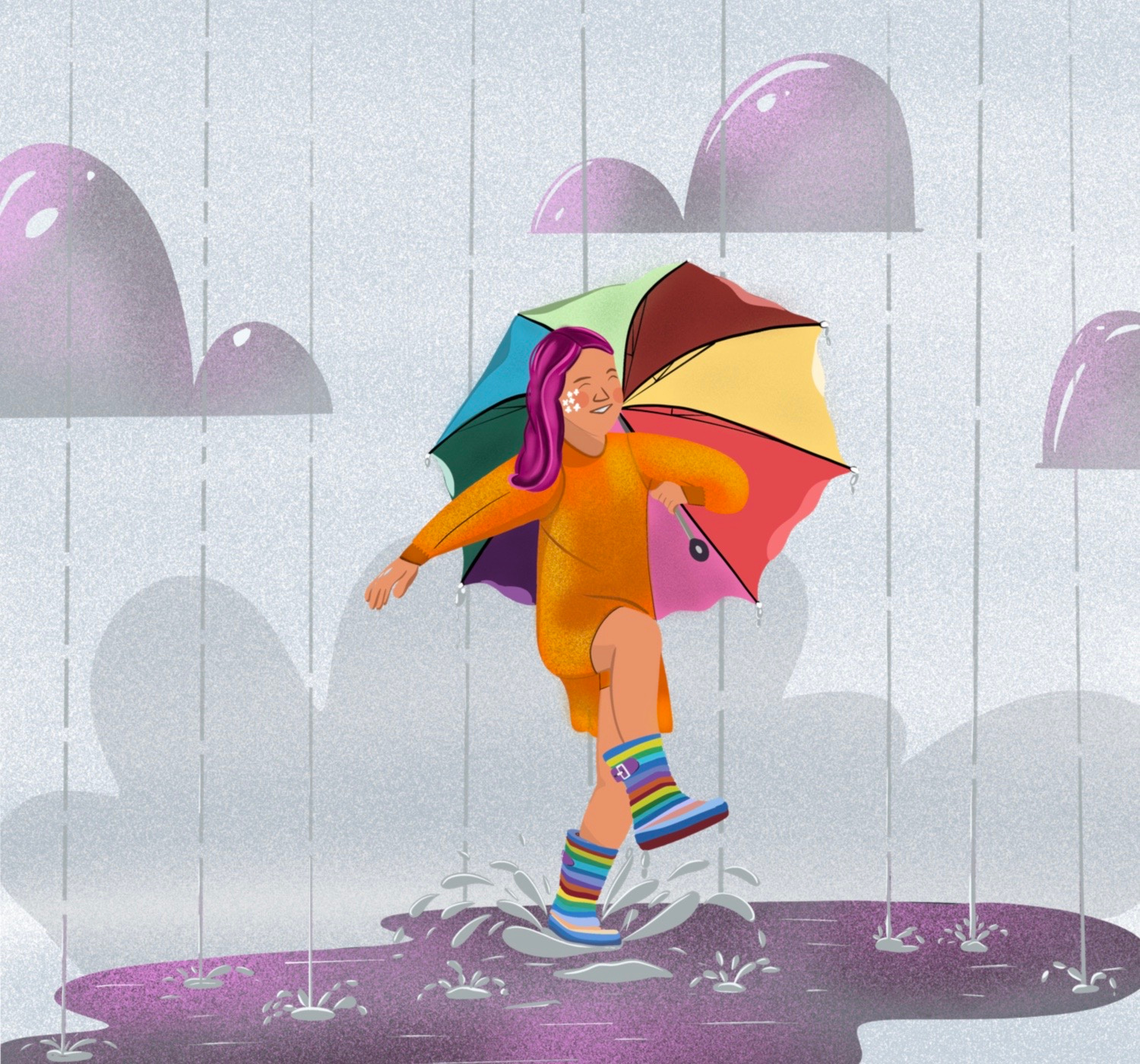Play with rain by Hasibul Hasan on Dribbble