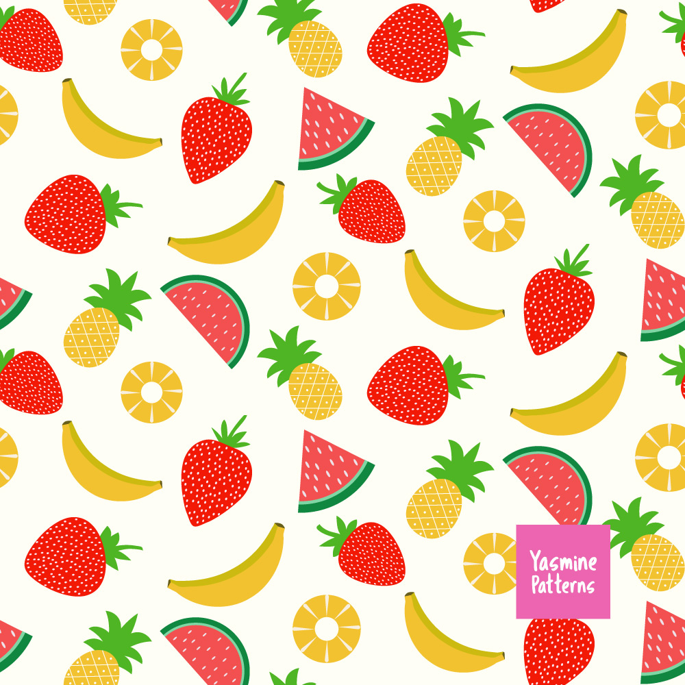 Summer Fruits Pattern by Yasmine Patterns on Dribbble
