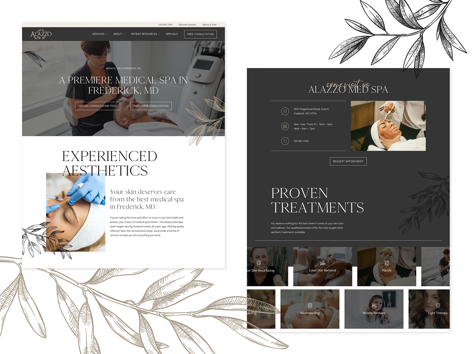Alazzo Med Spa - Web Design by Lifted Logic on Dribbble