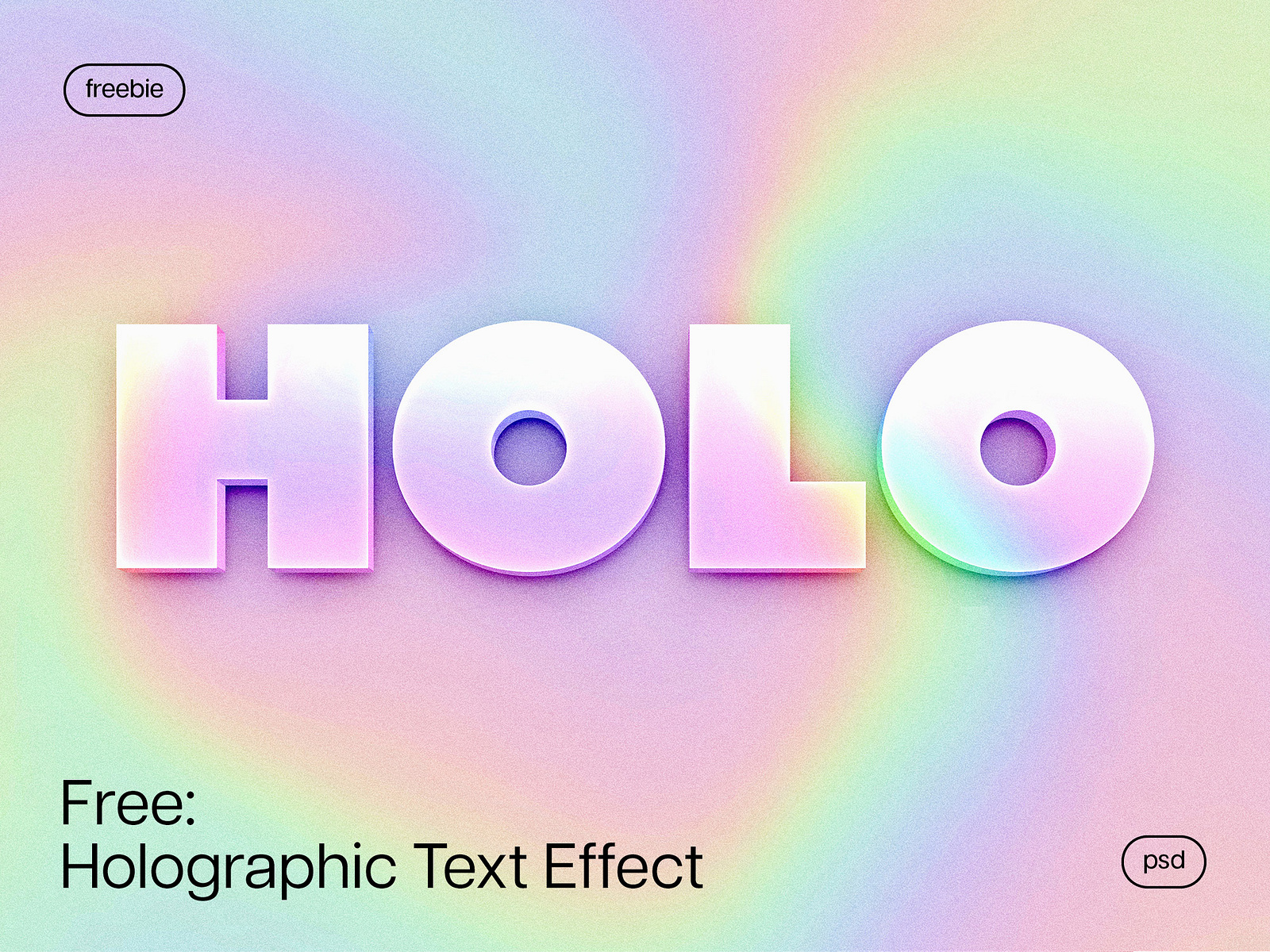 Holographic Text Effect by Pixelbuddha on Dribbble