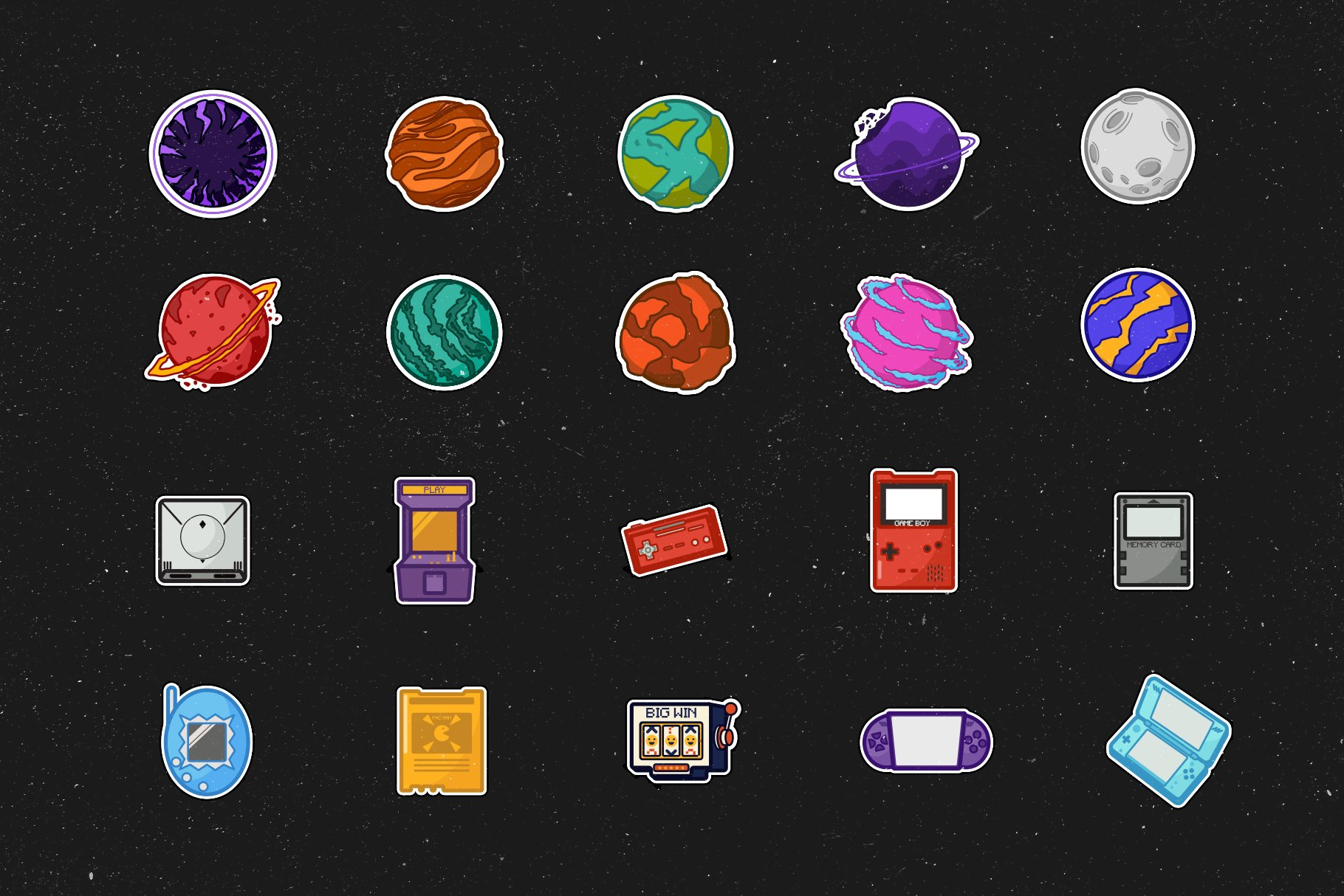 Retro Game Sticker Pack by Pixelbuddha on Dribbble